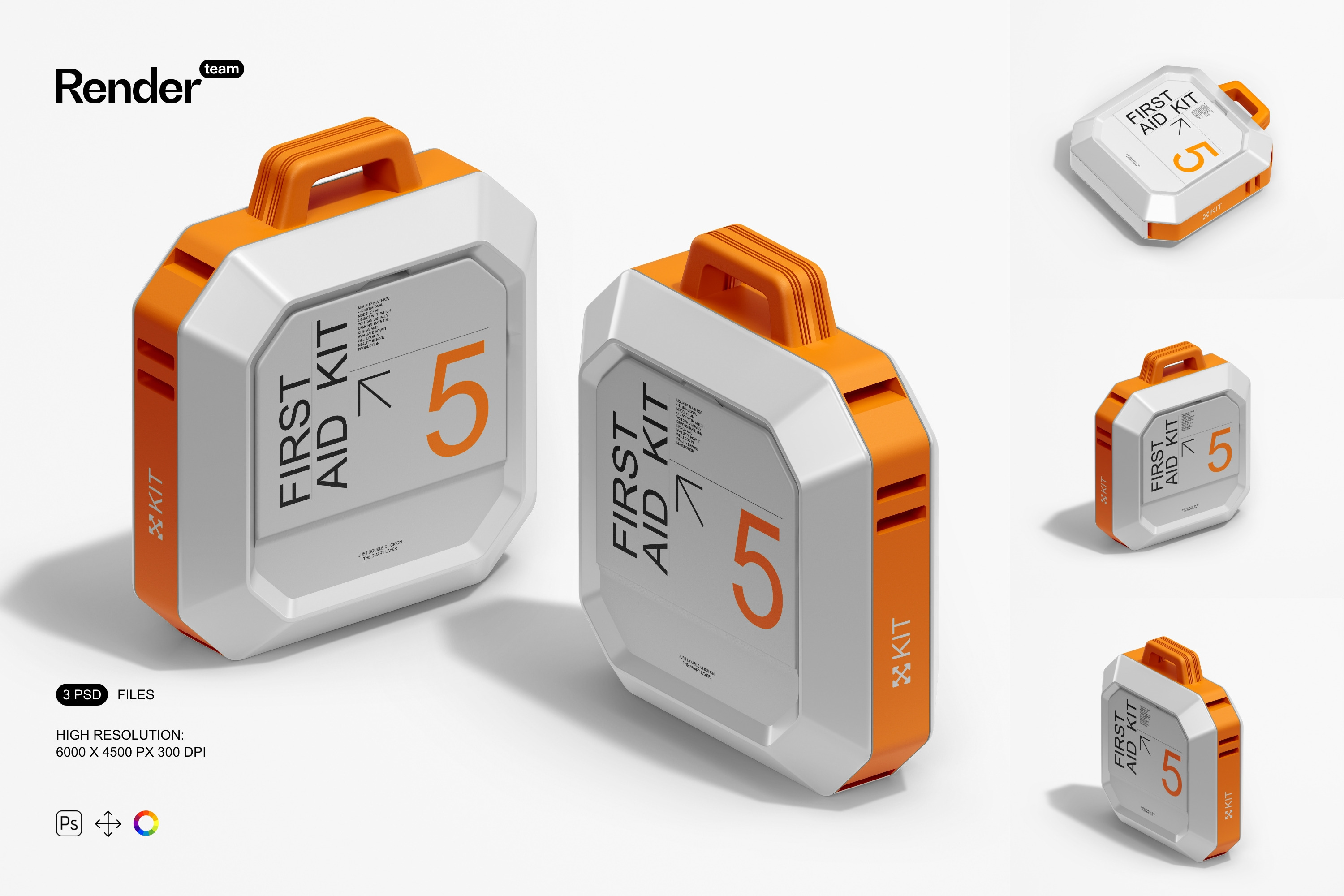 First Aid Kit Mockup Set (3 PSD)