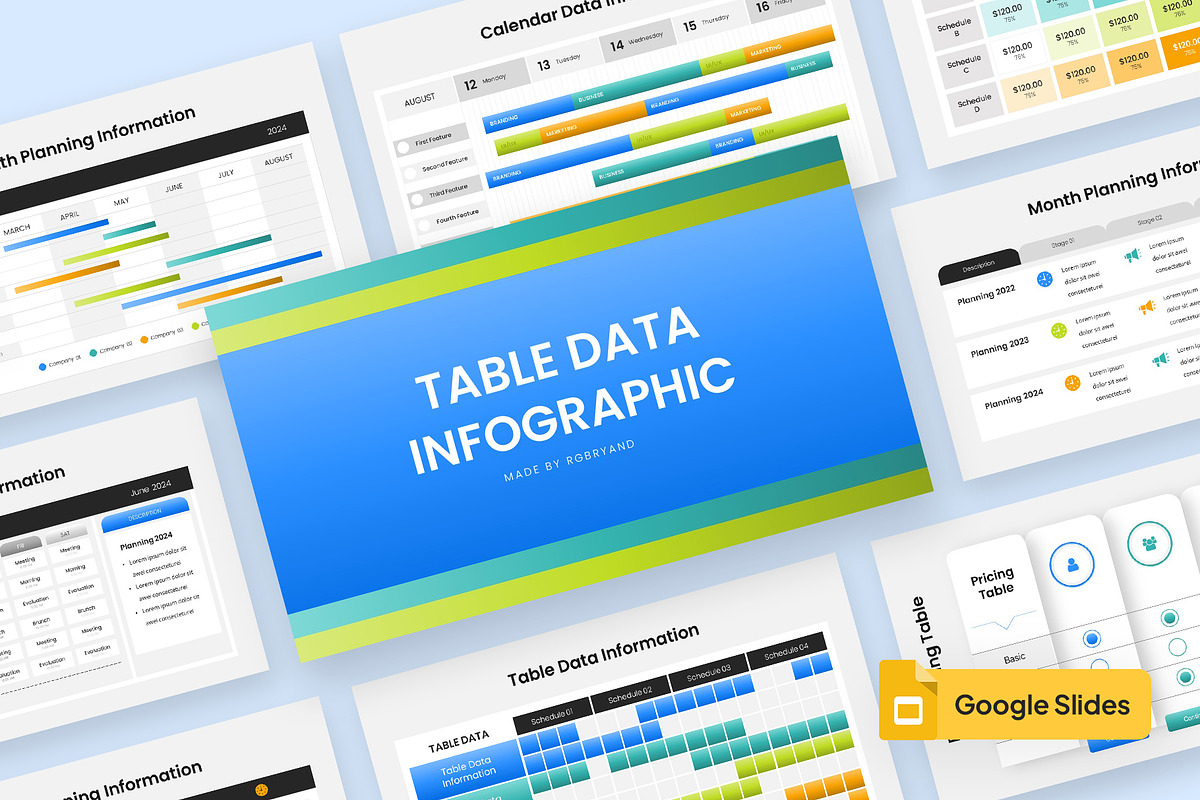 Data Table Infographic Google Slides, a Presentation Template by rgbryand