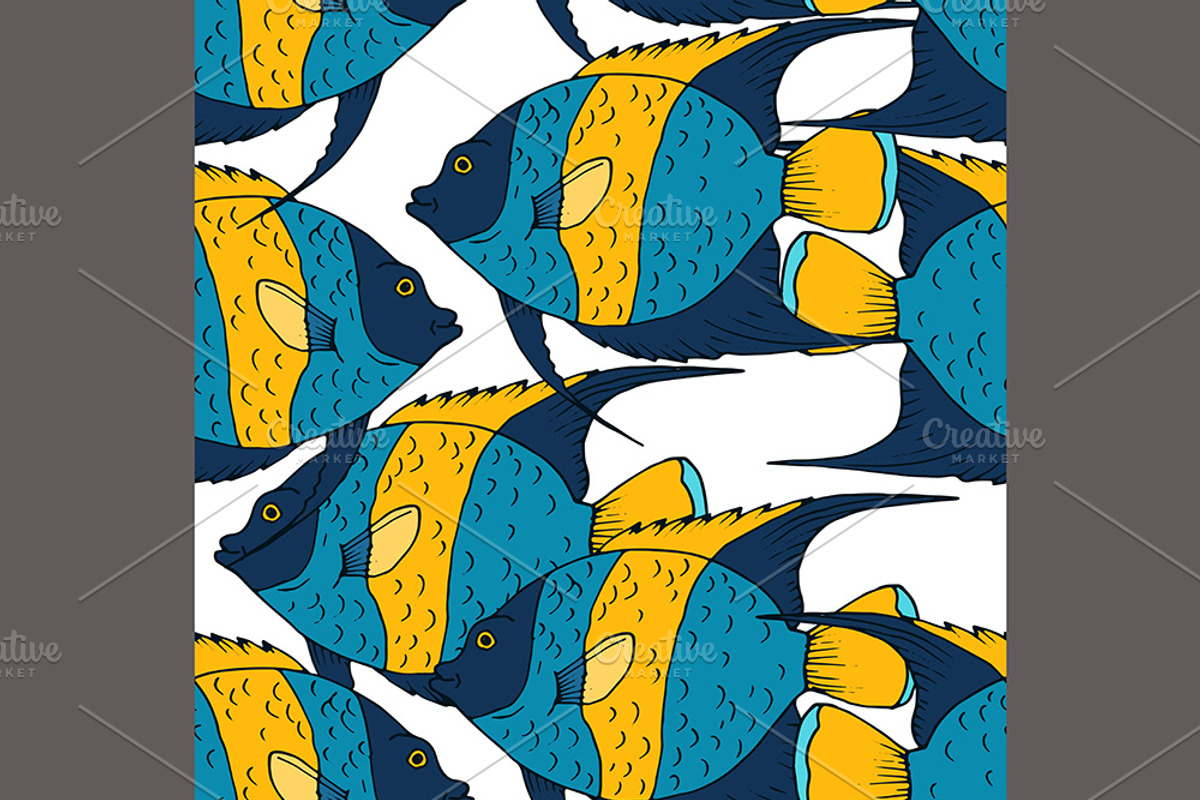 Coral fish illustration, patterns, an Animal Illustration by OKart ...