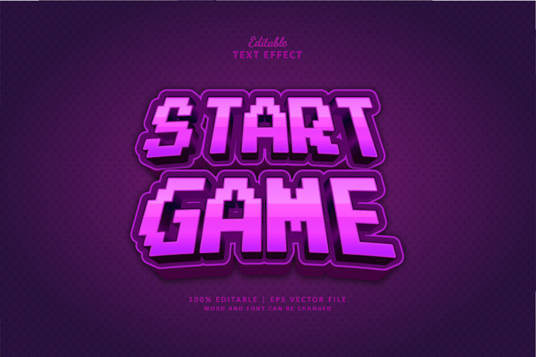 Text Effect Start Game Logo Game, a Layer Style Add-On by Navy Graphic