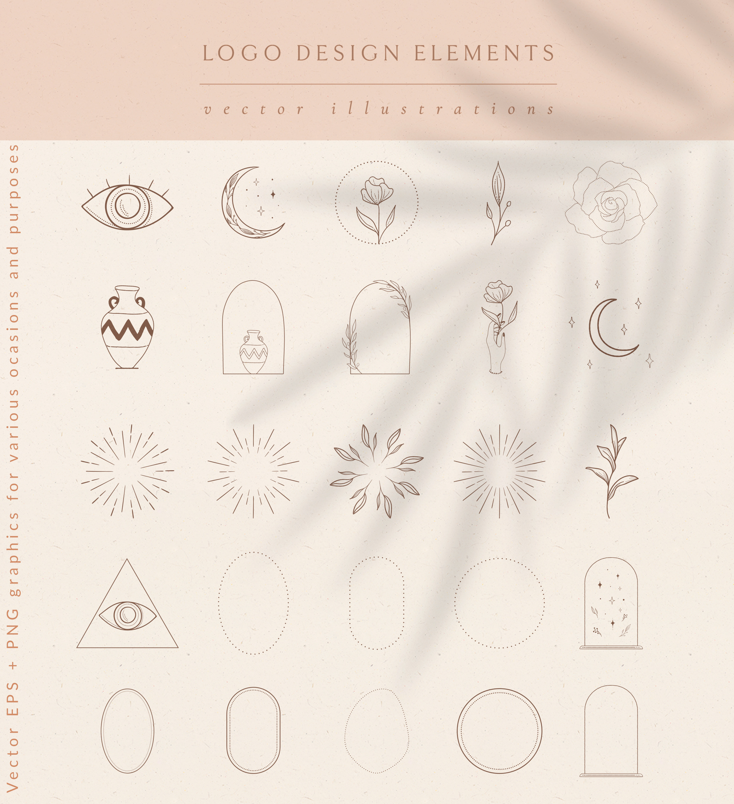 Logo Elements, Frames, Sunbursts, an Object Graphic by Olya Creative