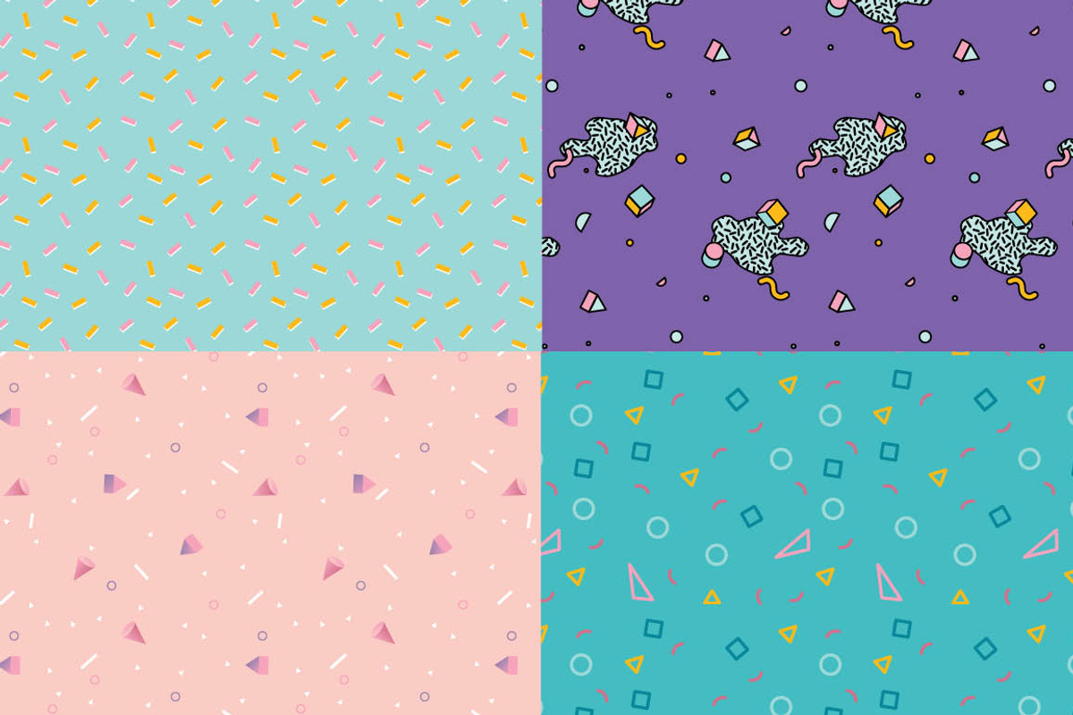 Nineties Illustrator Patterns, a Pattern Graphic by Designdell