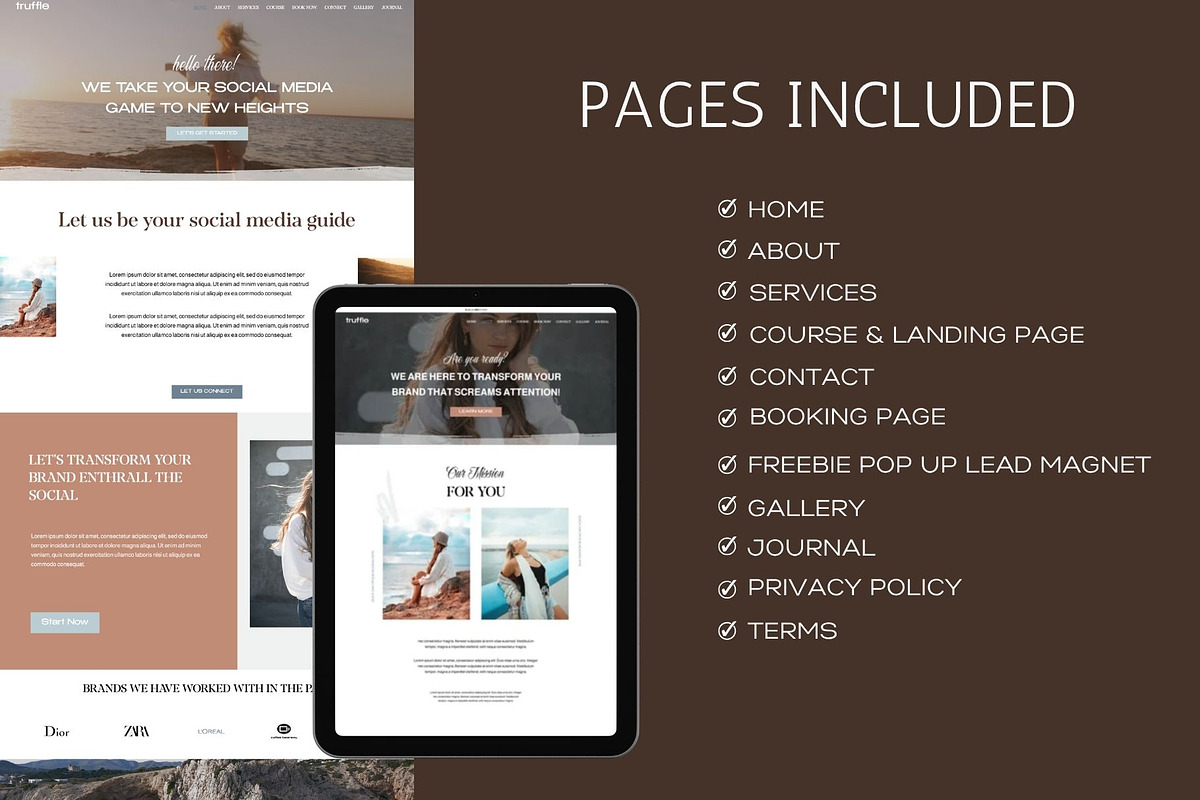 Social Media Wix Website Template, a Wix Template by Deepa Template Studio