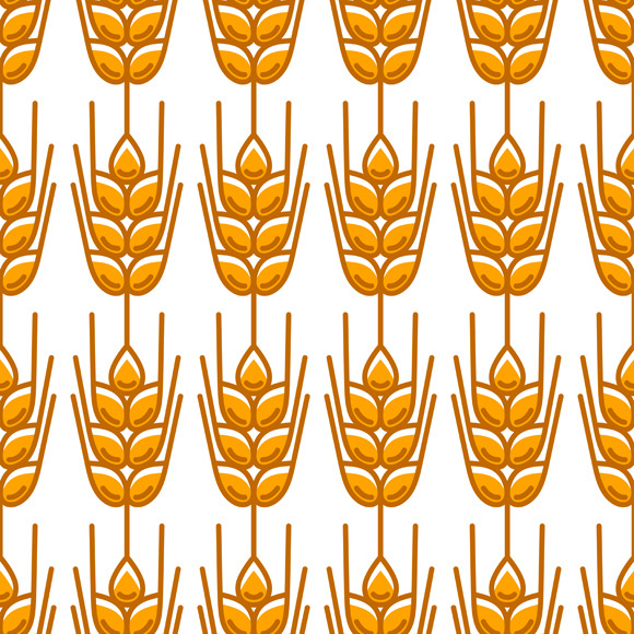 Seamless patterns with wheat., a Pattern Graphic by incomible