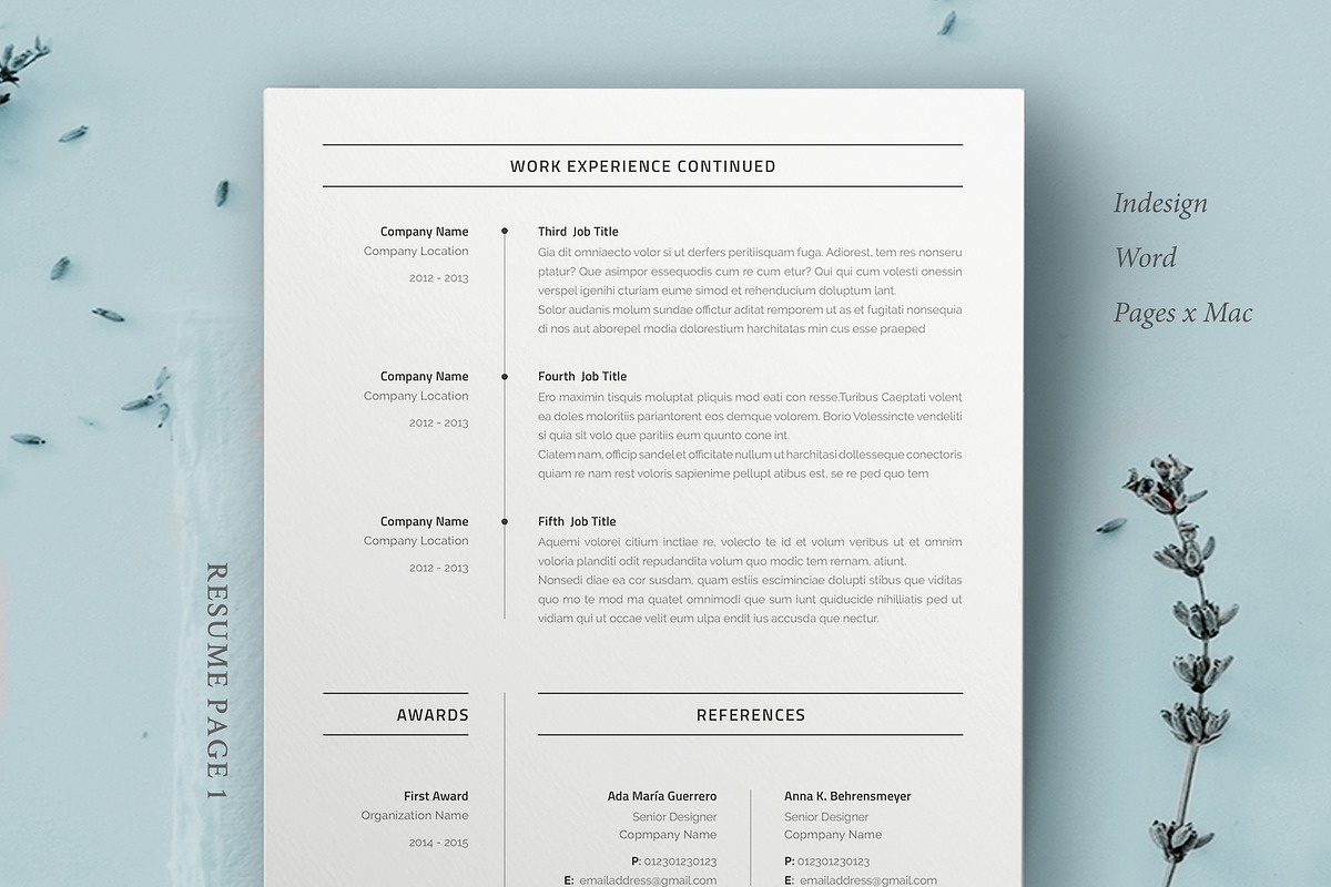 Resume Template | Melissa, a Resume Template by Astut