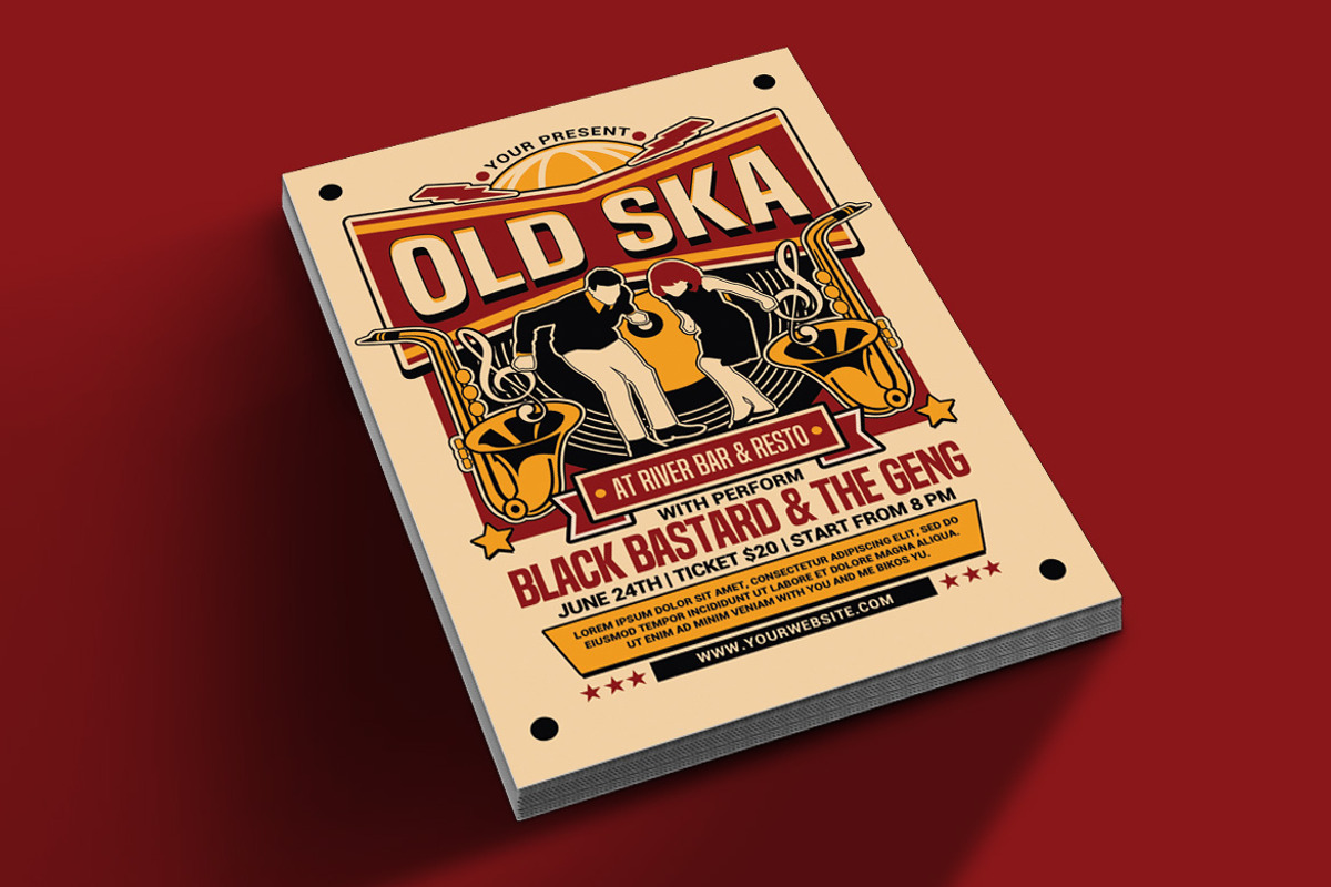 Old Ska Music Concert Flyer | Creative Market