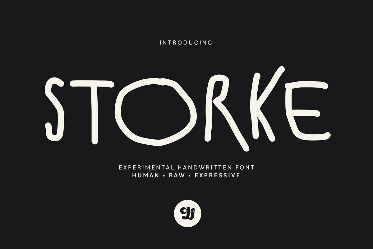 Storke - Experimental Font, a Handwritten Font by Graphicfresh