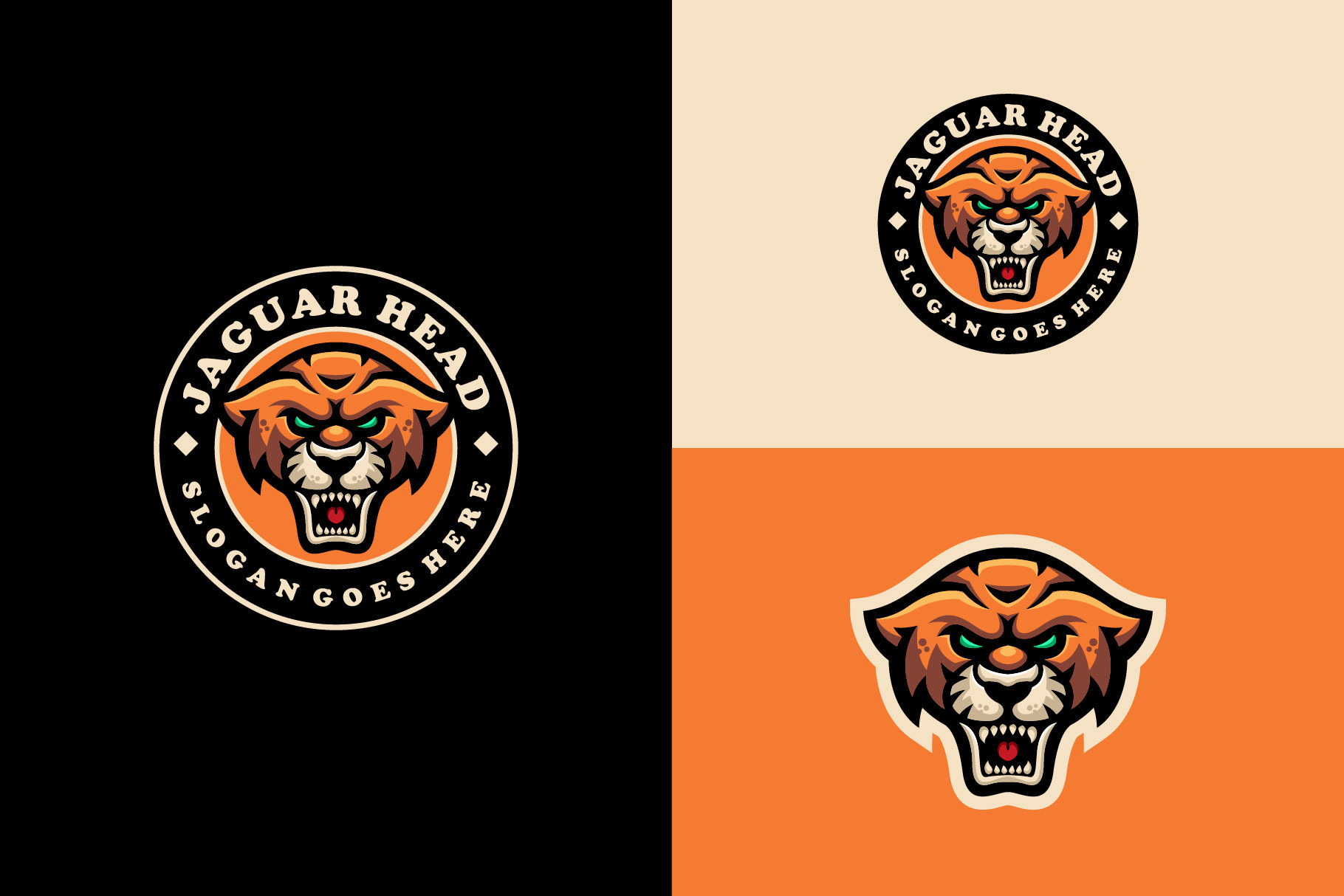 Jaguar Leopard Emblem Mascot logo, a Branding & Logo Template by EndR_ID