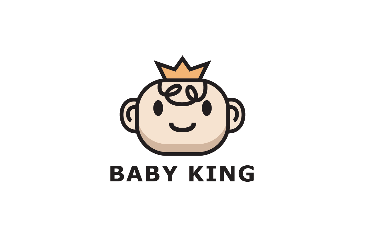 Cute Baby King Logo Template, a Branding & Logo Template by Heavtryq Design