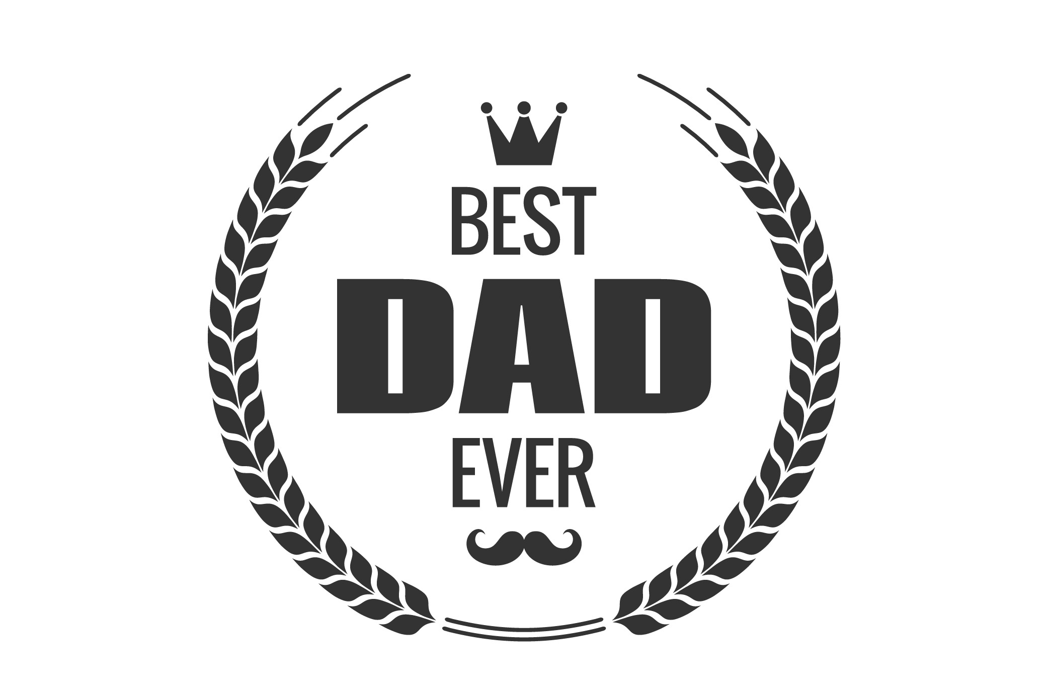 Best Dad Ever Sign. Happy Fathers, a Decorative Illustration by PushLogo