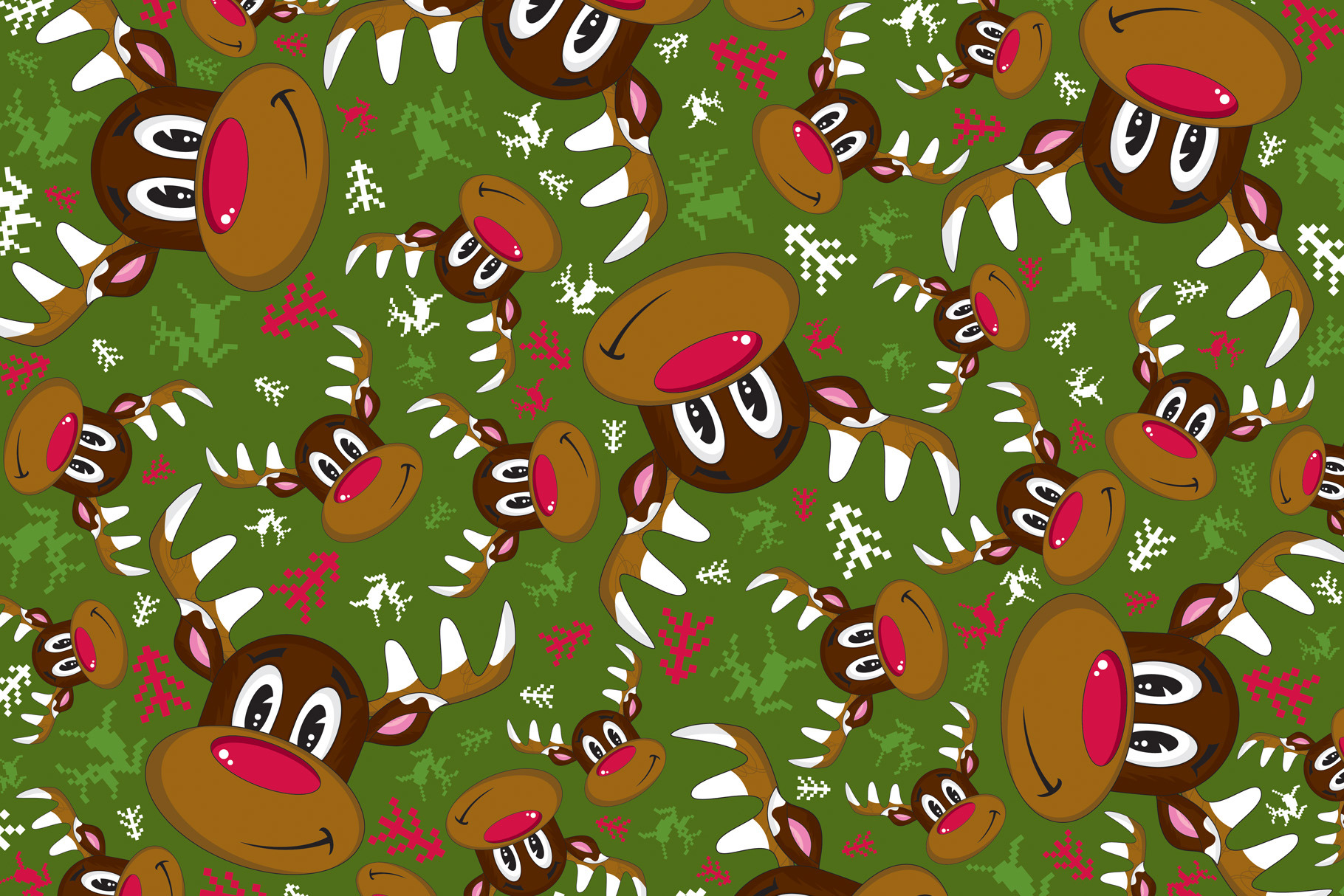 Rudolph the Reindeer Pattern, an Illustration by Mark Murphy Creative ...