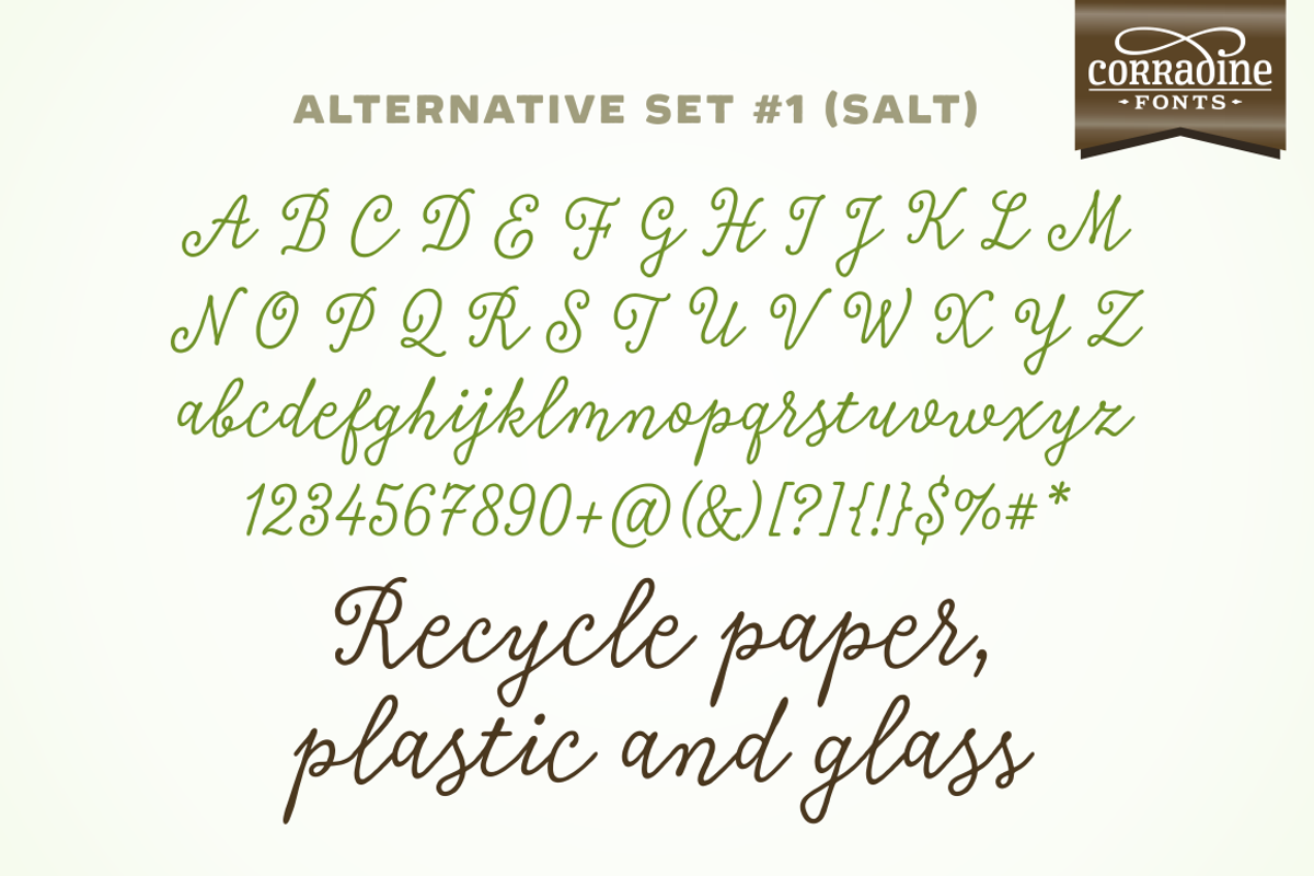 Tierra Script, a Script Font by Corradine Fonts