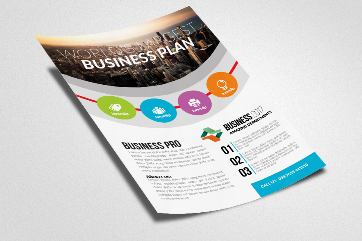 Clean Business Flyer Template, a Flyer Template by Psd Templates