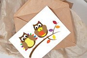 Thanksgiving Owls Clipart, an Object Graphic by DesignAbility