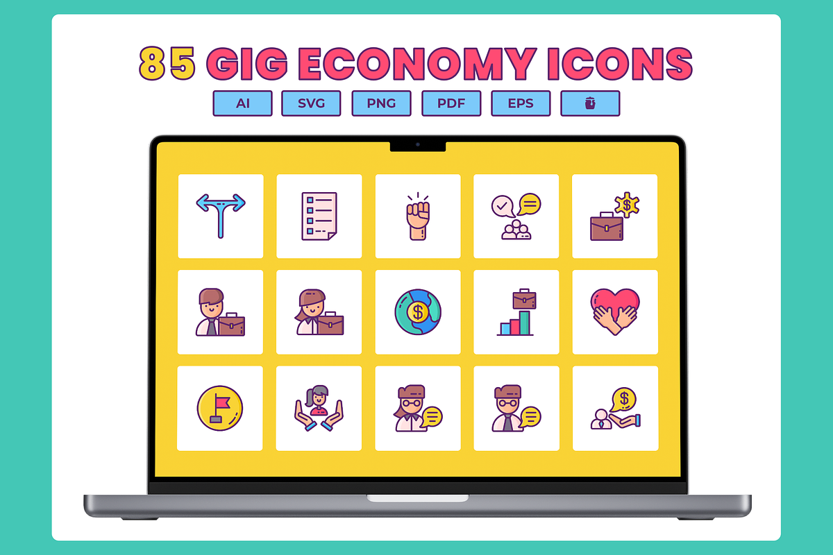 85 Gig Economy Icons
