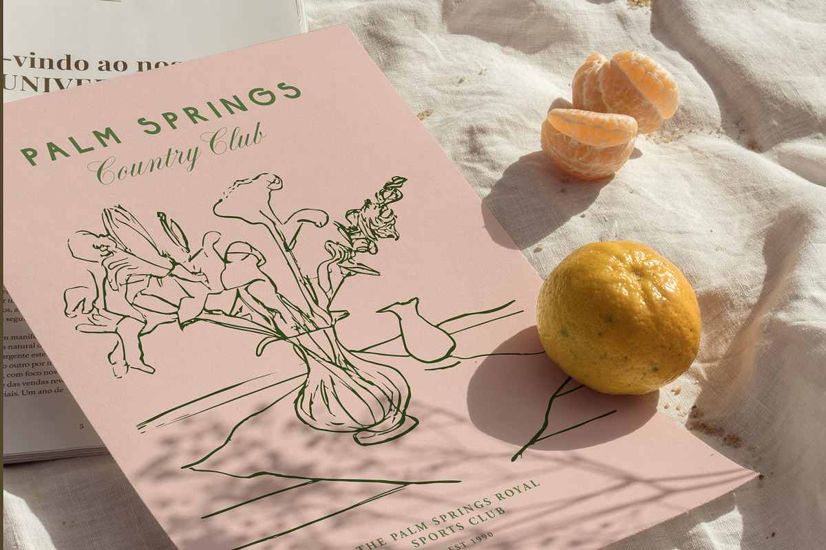 Retro Elegance Line Art & Posters