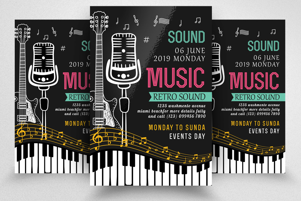 Music Night Flyer Template, a Flyer Template by Psd Templates ...