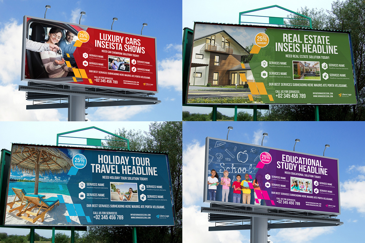 Billboard Signage Bundle | Creative Market