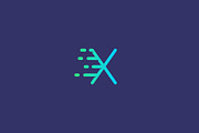 Dynamic moving letter X logo., a Branding & Logo Template by Bureau