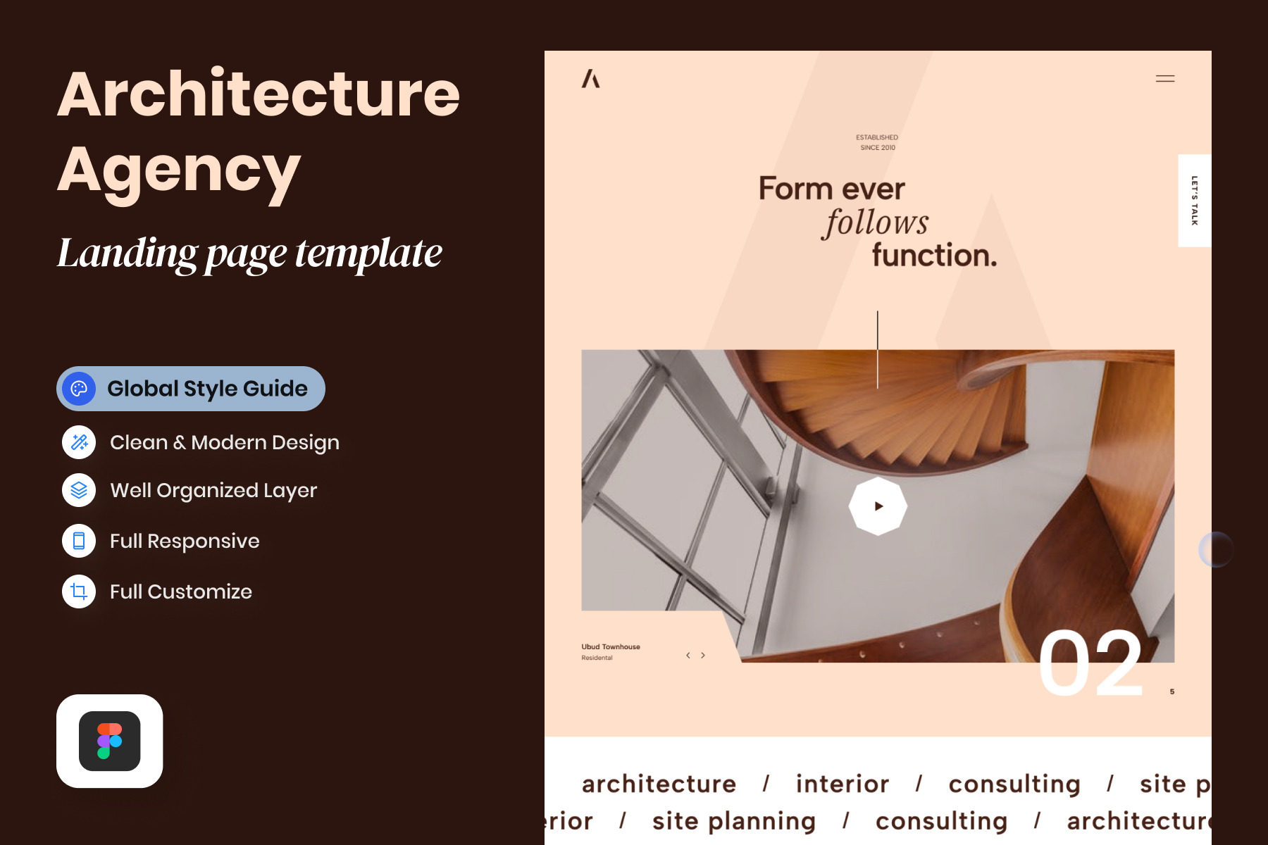 Architecture Studio landing page, a Landing Page Template by SLAB ...