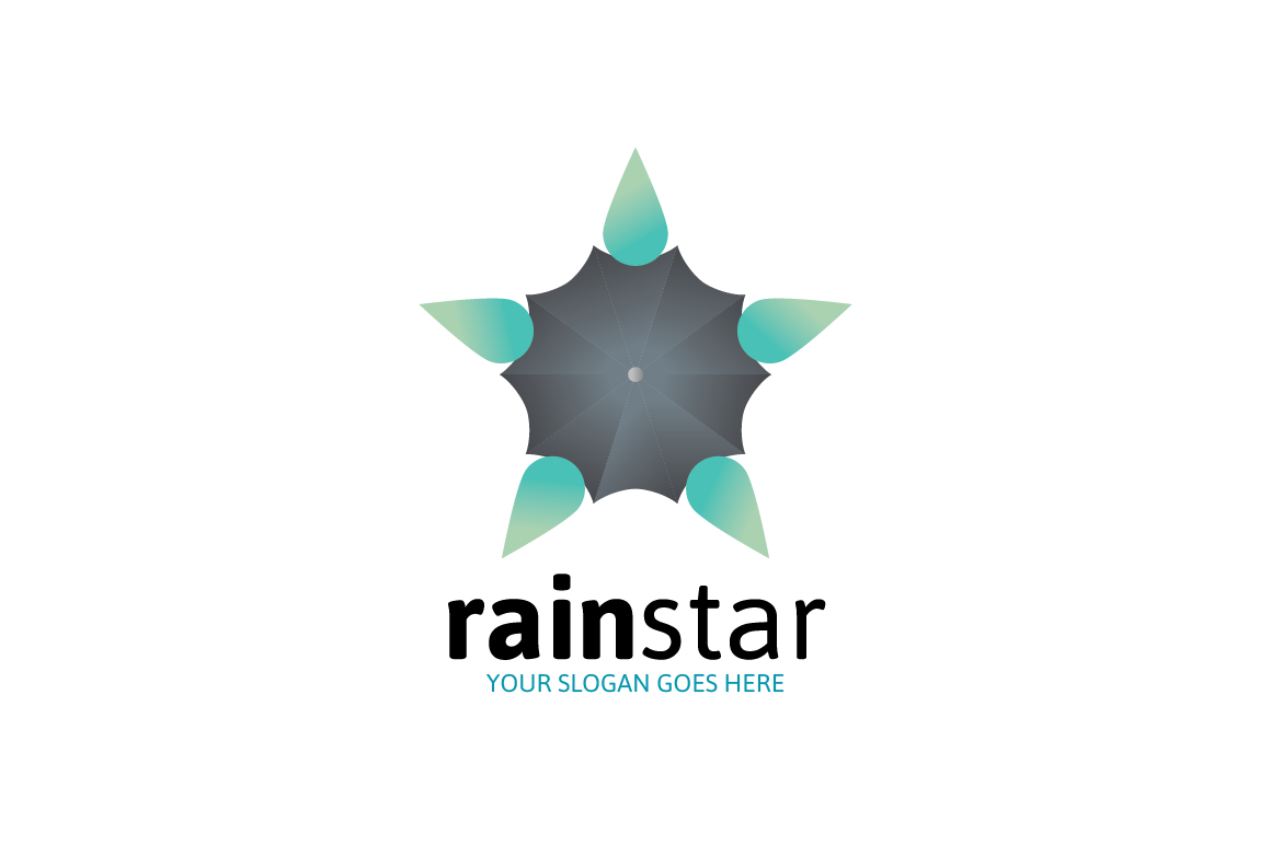 Rain Star Logo, a Branding & Logo Template by MLJ studios
