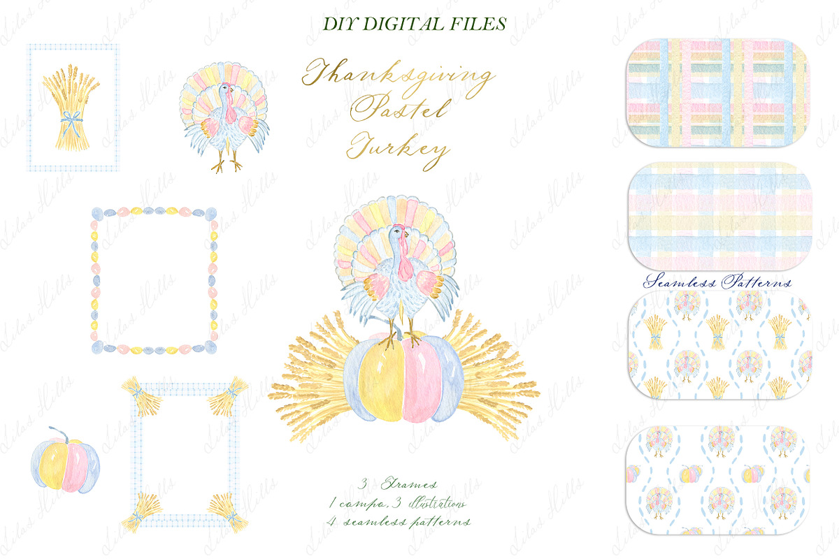 Thanksgiving Pastel Turkey DIY, an Illustration by LABFcreations