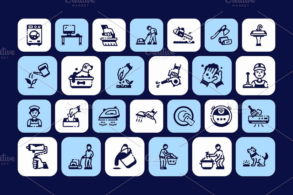 Chores Symbol Icon Set | Creative Market