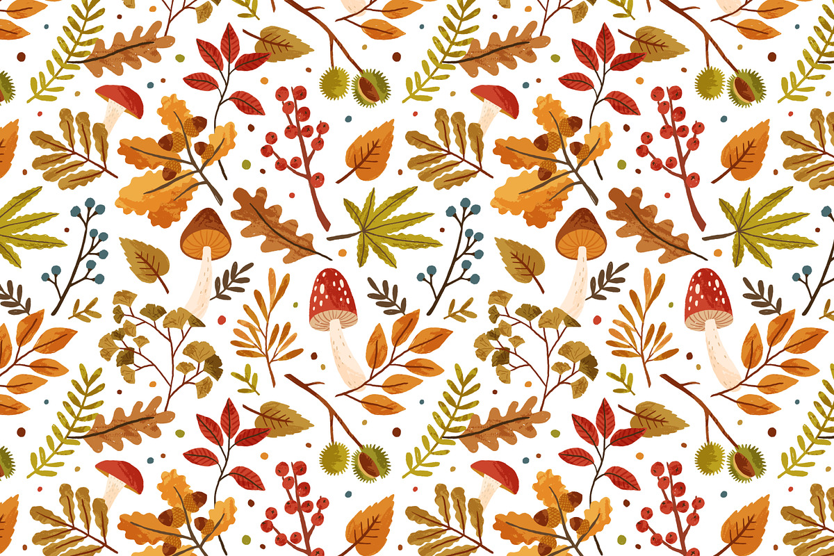 Autumn time seamless patterns, a Pattern Graphic by Good Studio