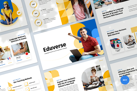 Language Course PowerPoint, a Presentation Template by Graphue