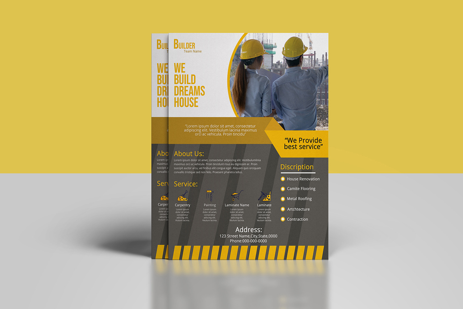 Construction Flyer V880, a Flyer Template by Template Shop