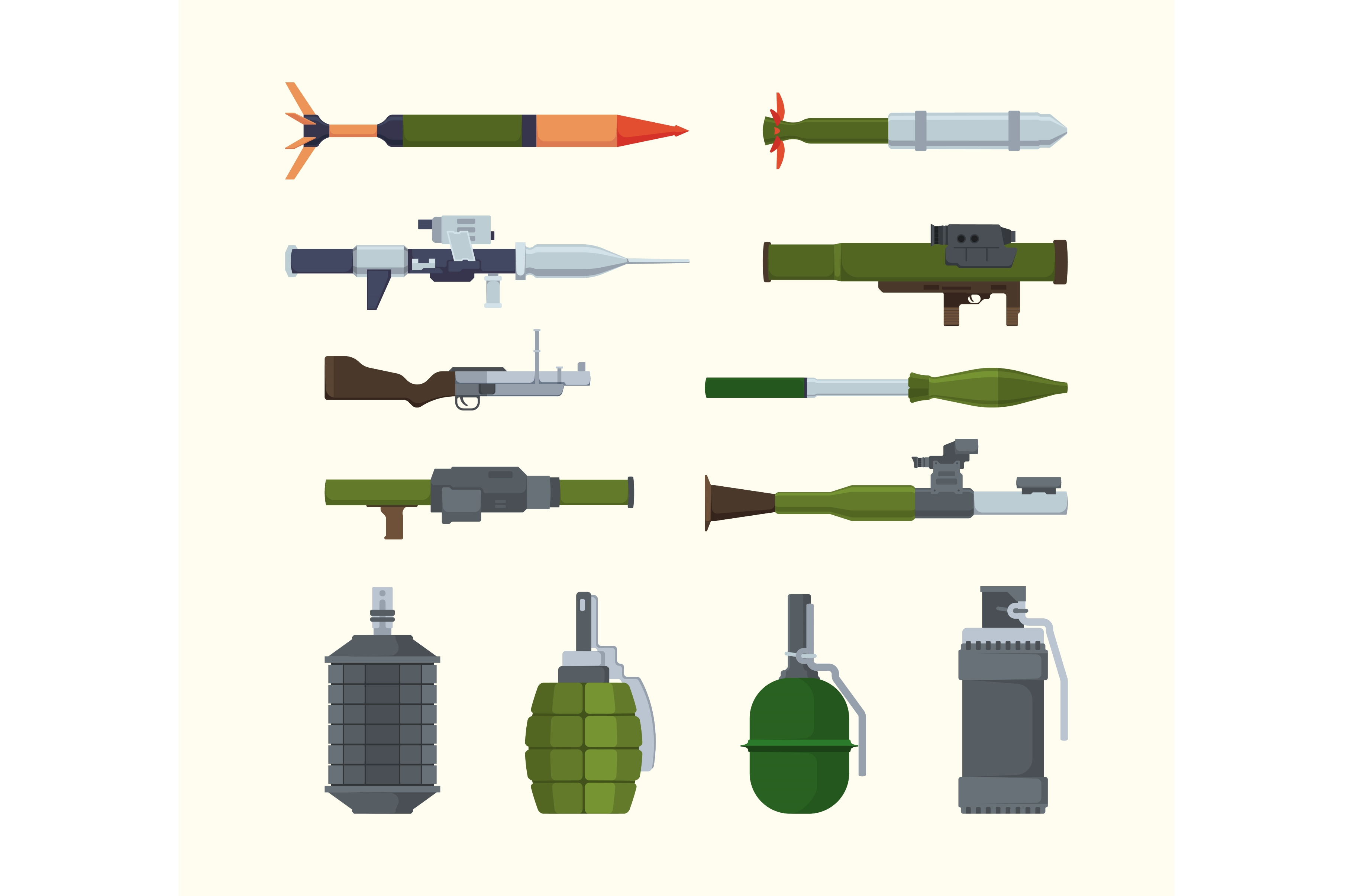 Military weapons. Items for army | Graphics ~ Creative Market