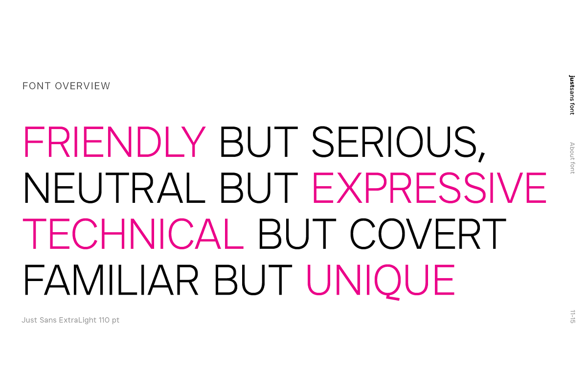 JUST Sans Clean Modern Minimal Font
