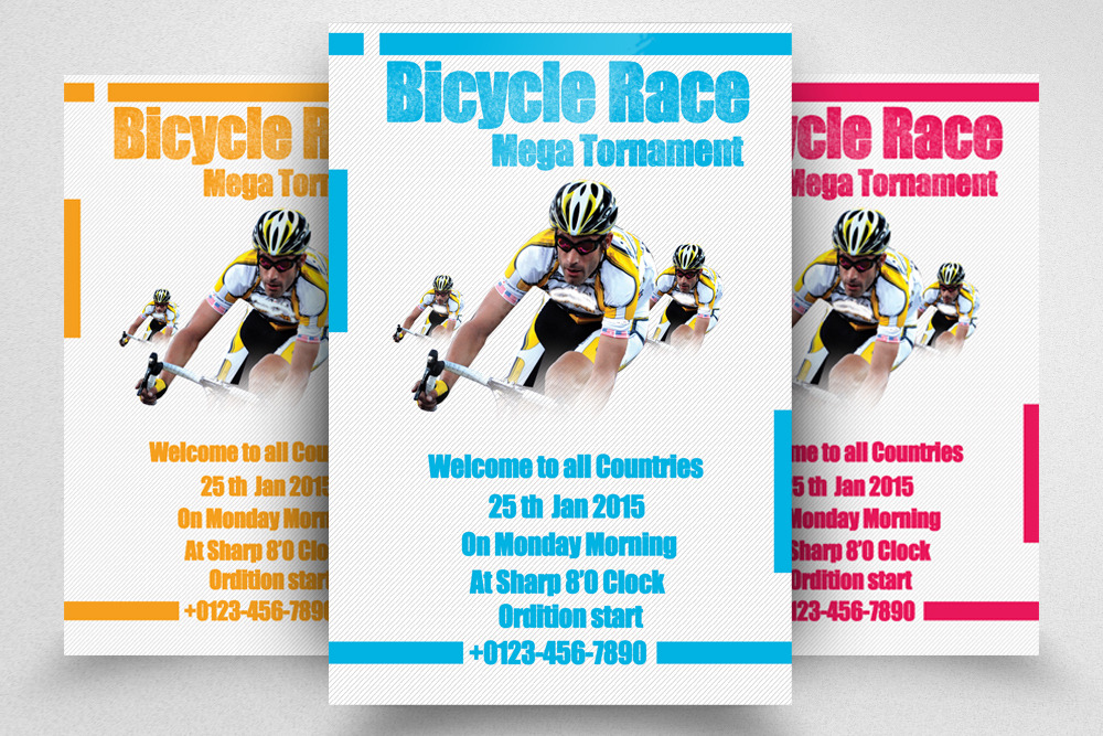 Bicycle Racing Flyer Template, a Flyer Template by Psd Templates
