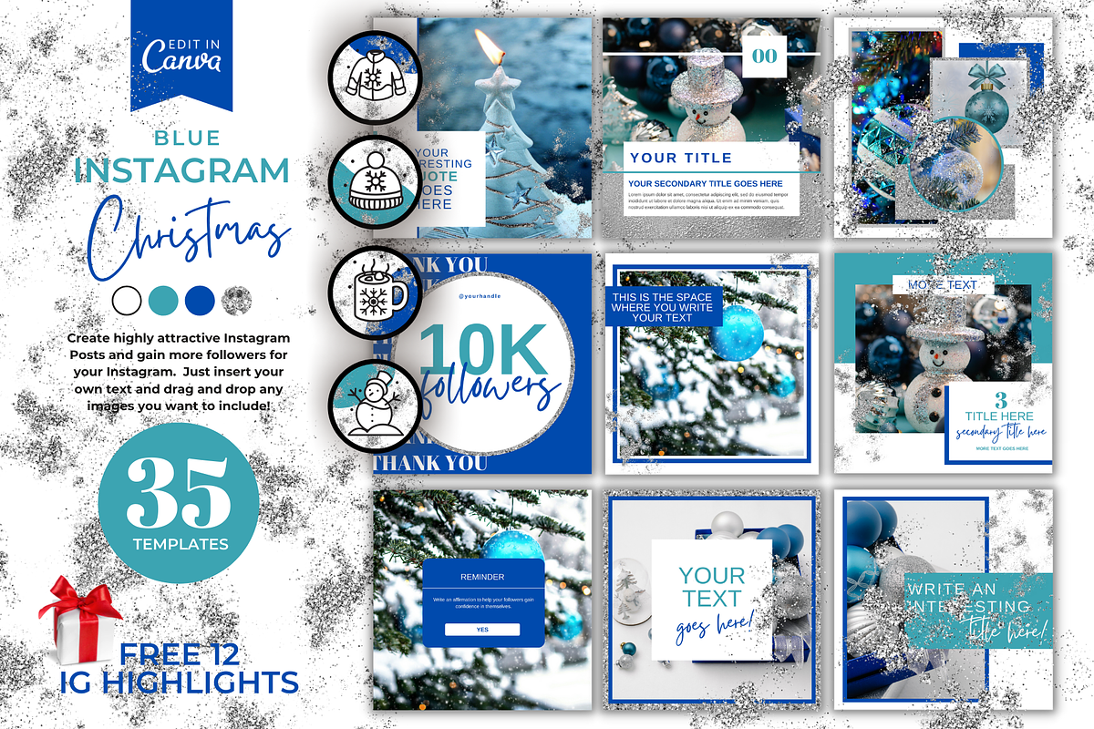 CHRISTMAS INSTAGRAM TEMPLATE | Creative Market