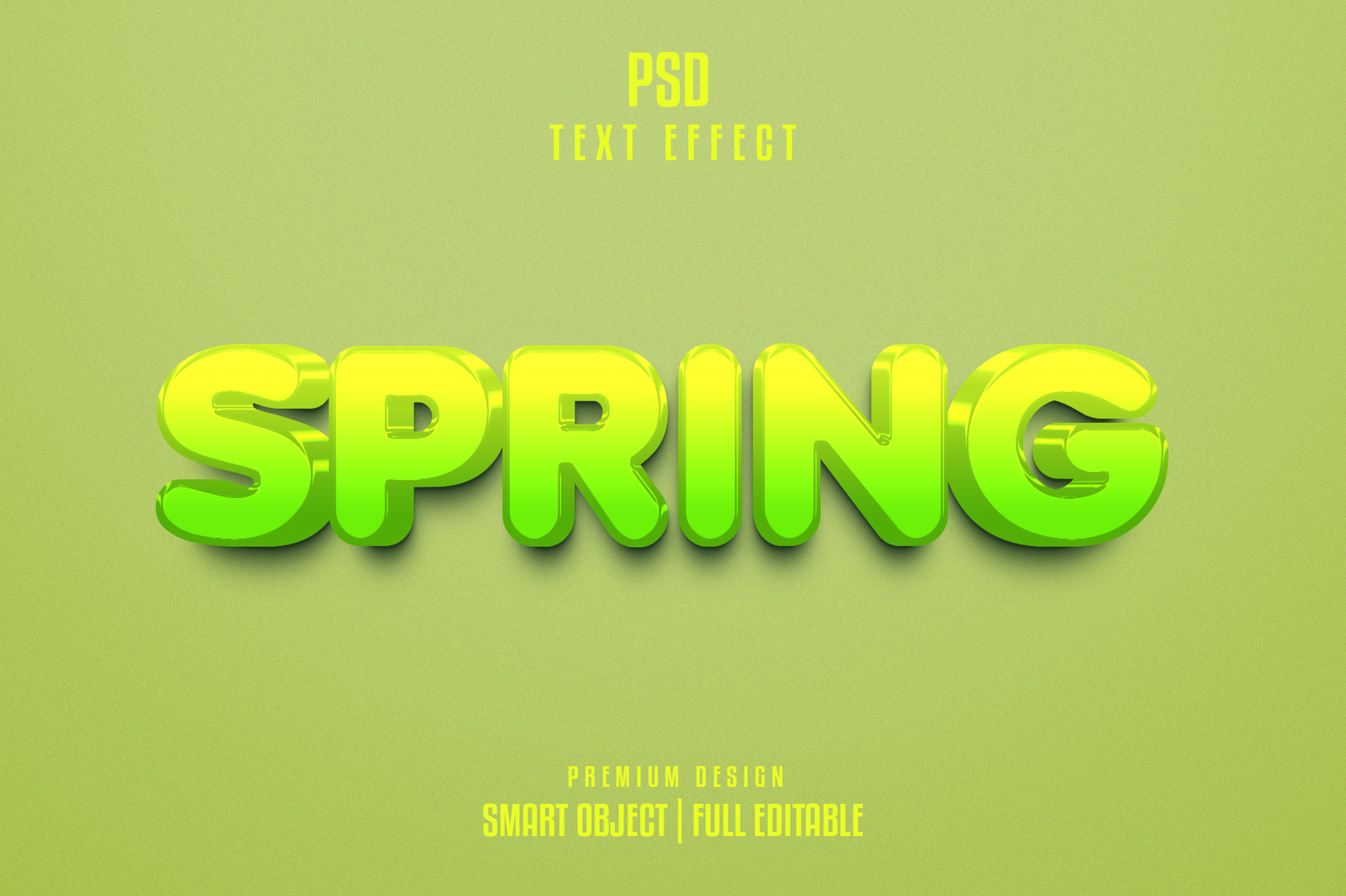Spring 3d text effect style, a Layer Style Add-On by himelgfx