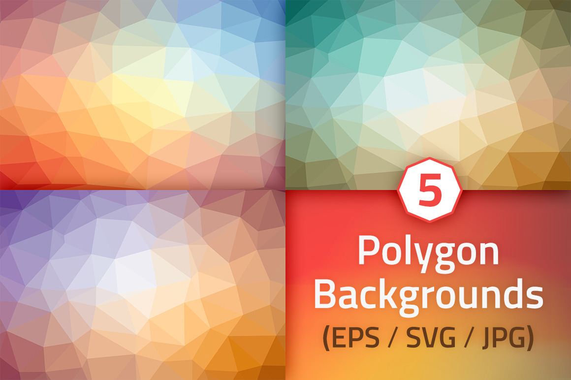 Polygon Backgrounds - Summer Colors, a Templates & Theme by PhotoMarket