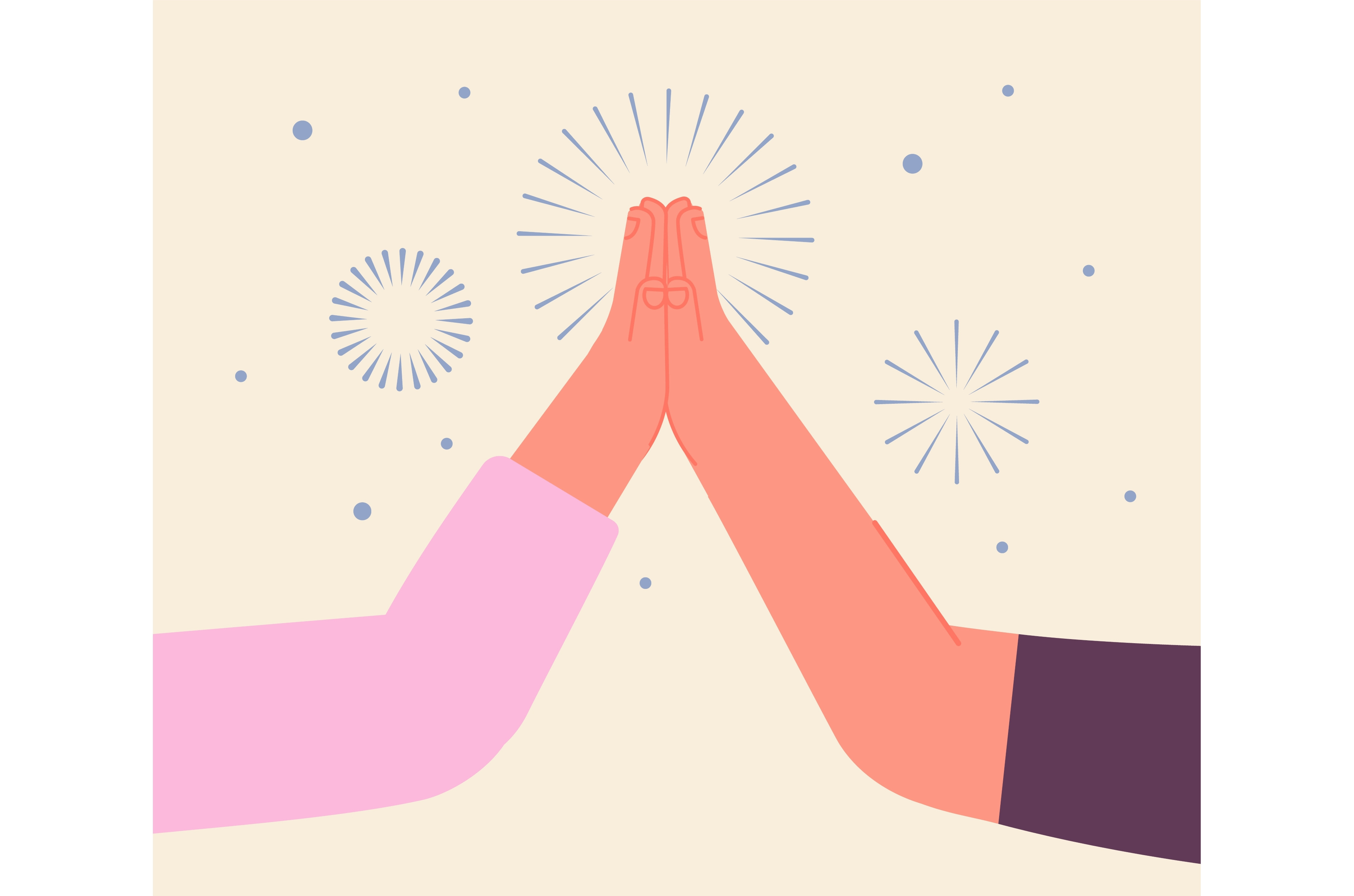 High five concept. Hand clapping, a Background Graphic by Valerie Bodnar