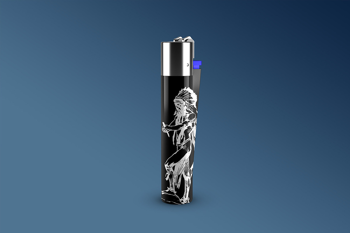 Clipper Lighter Mockup - 7 views, a Merchandise Mockup by Illusiongraphic