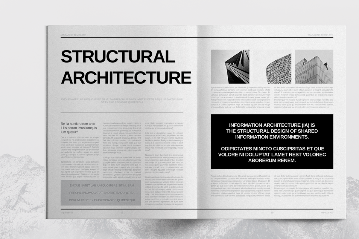 Black and White Magazine Template