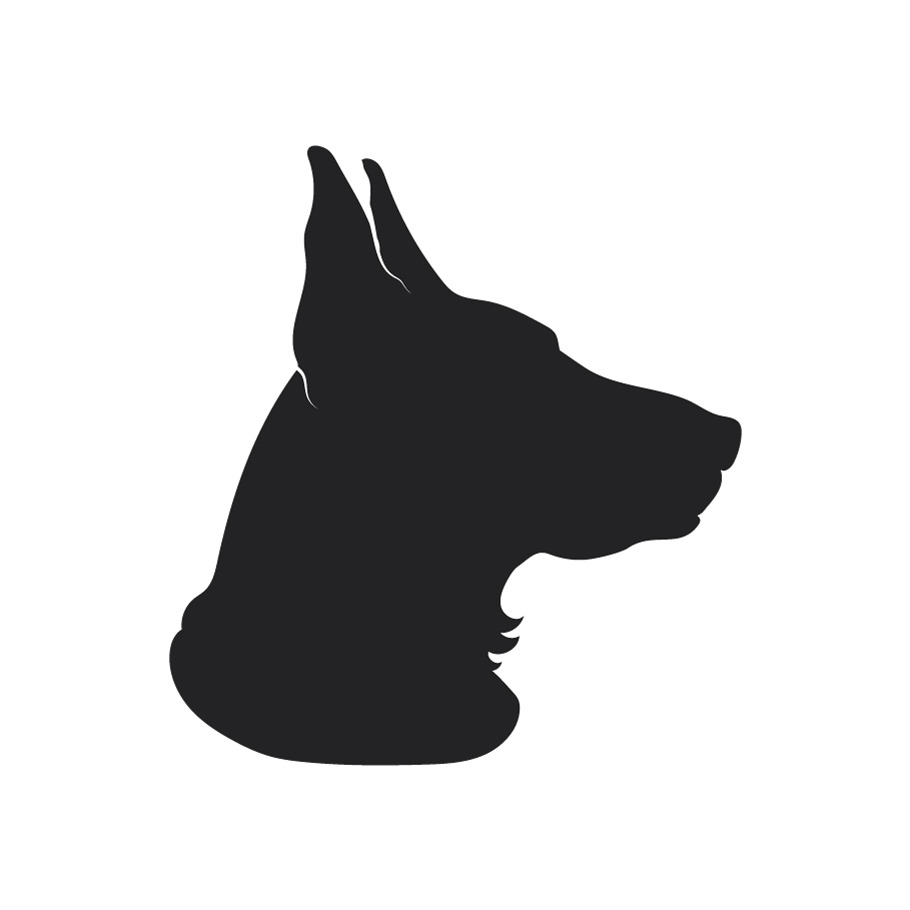 Detailed dog profile silhouette | Outline Icons ~ Creative Market