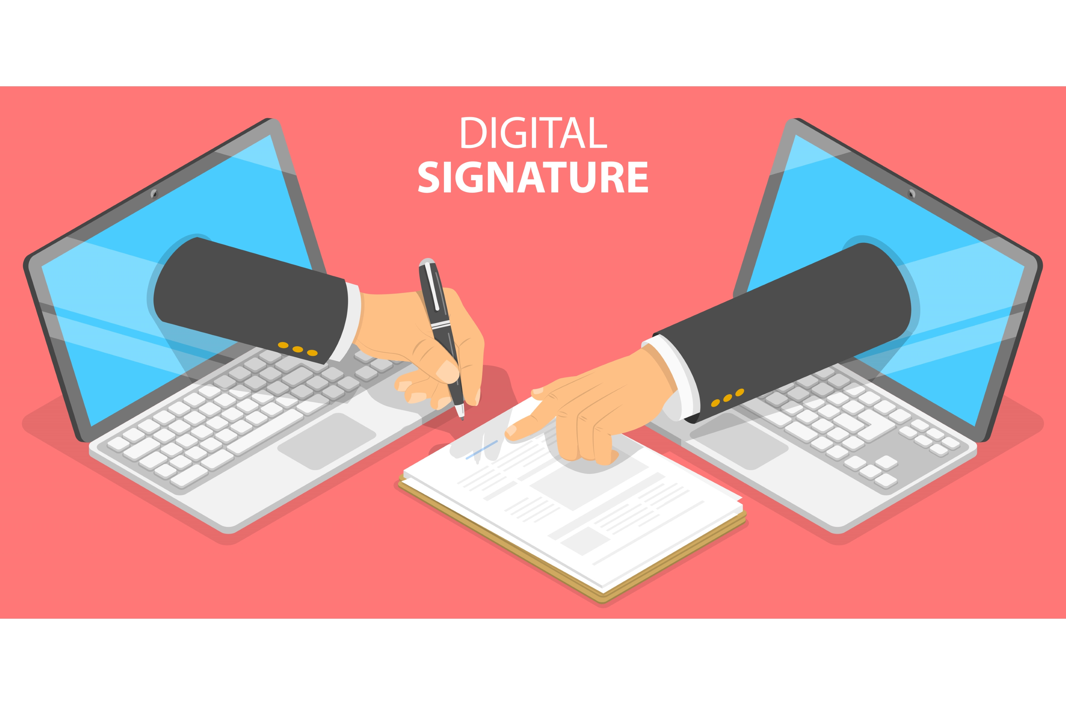 Digital Signature, a Technology Illustration by AndriiStore | Creative ...