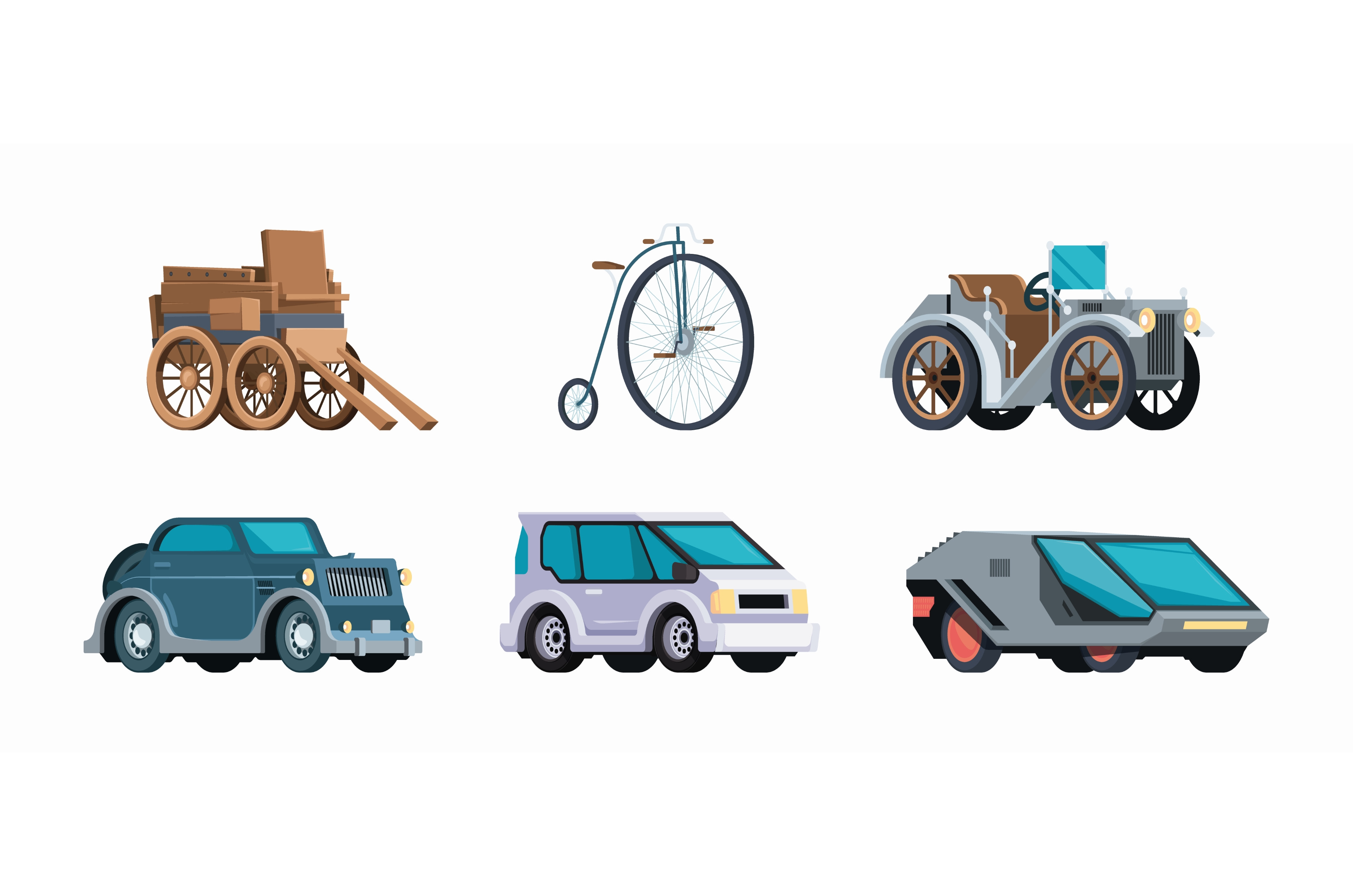 Vehicle evolution. Retro old style, a Background Graphic by Onyx