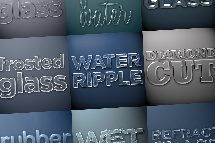 Glass & Water Photoshop Styles Pack, a Layer Style Add-On by Design Panoply