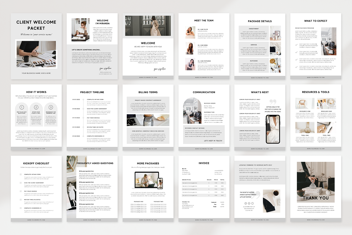 Client Welcome Book Template, a Magazine Template by ShopRShop