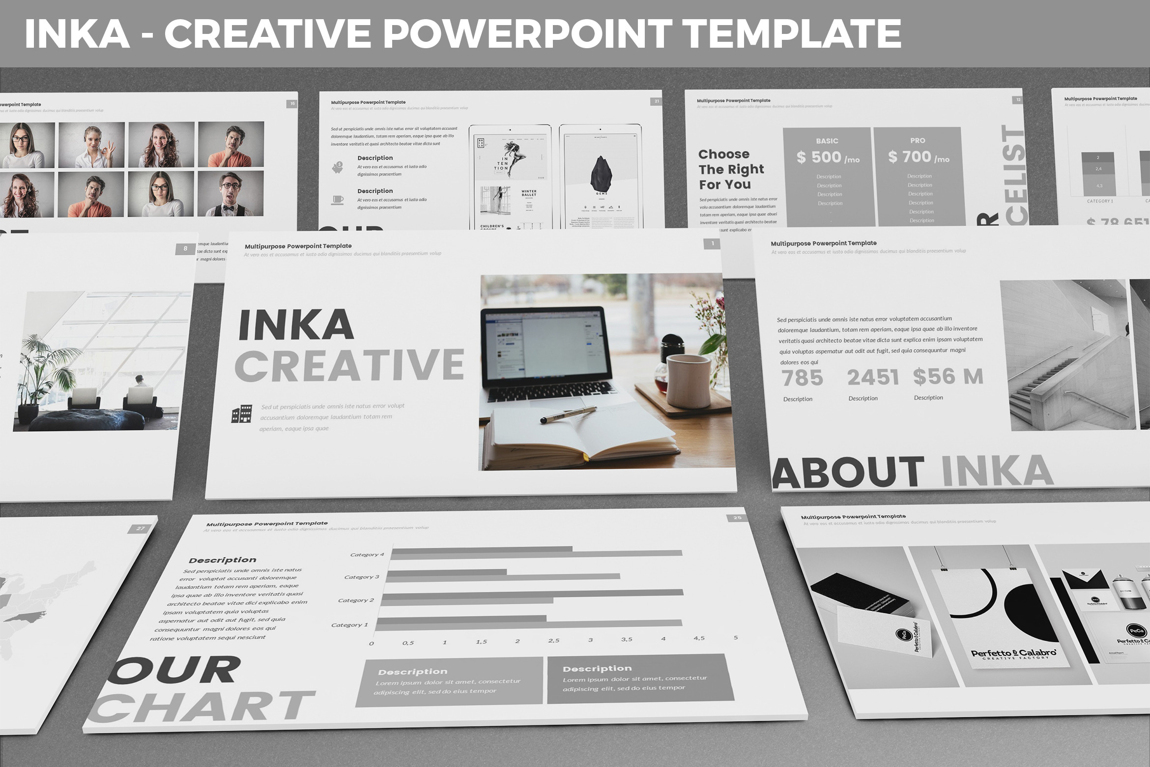 Inka - Creative Powerpoint Template, a Presentation Template by ...