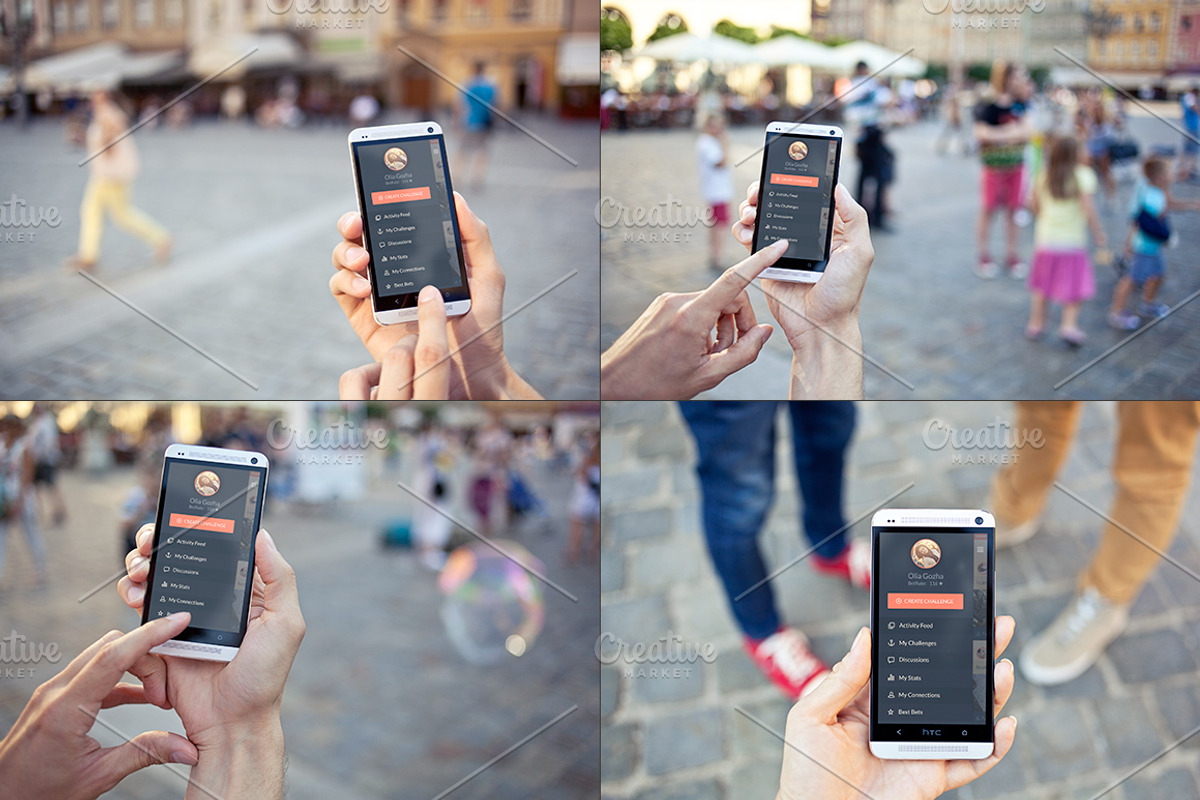 12 Android photo mockups, an Android Mockup by show it better