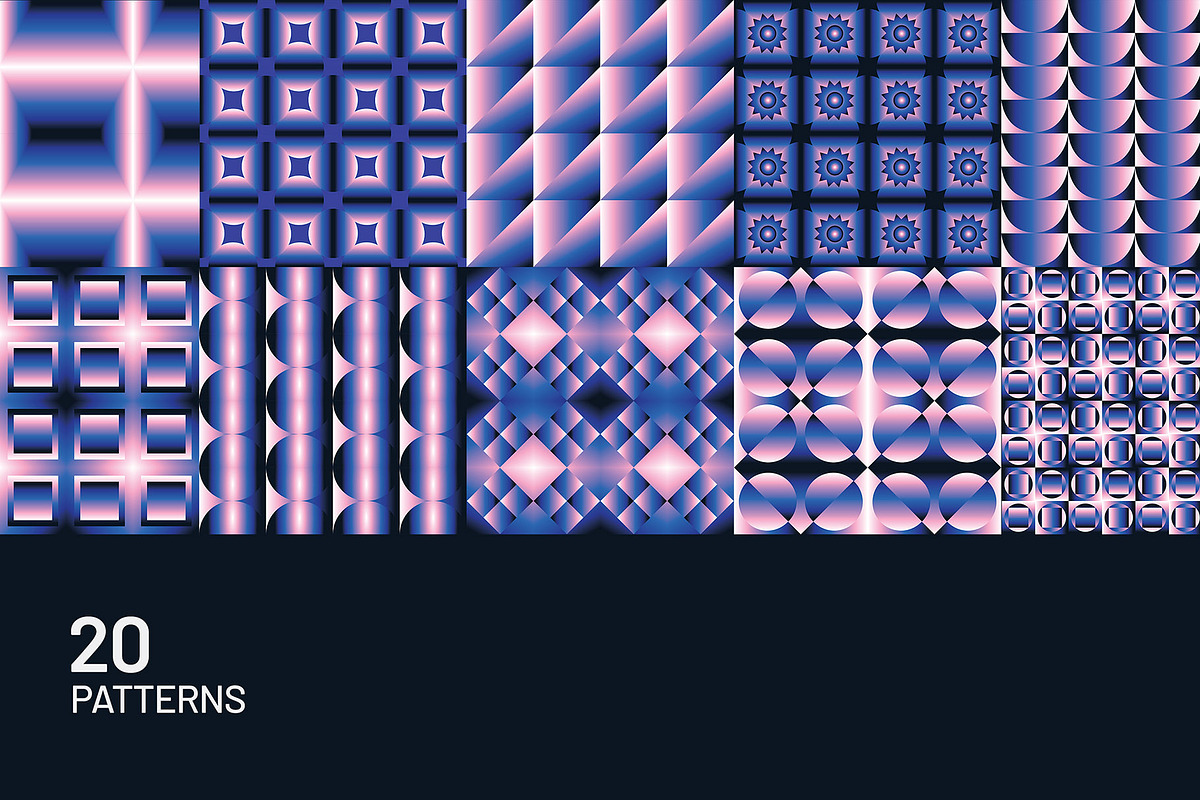 200 Gradient Geometric Shapes, an Object Graphic by assetpro.design