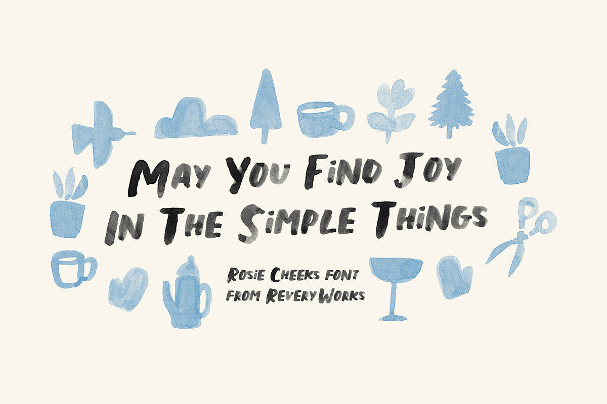 Rosie Cheeks Font - SVG & Regular, a Handwritten Font by ReveryWorks