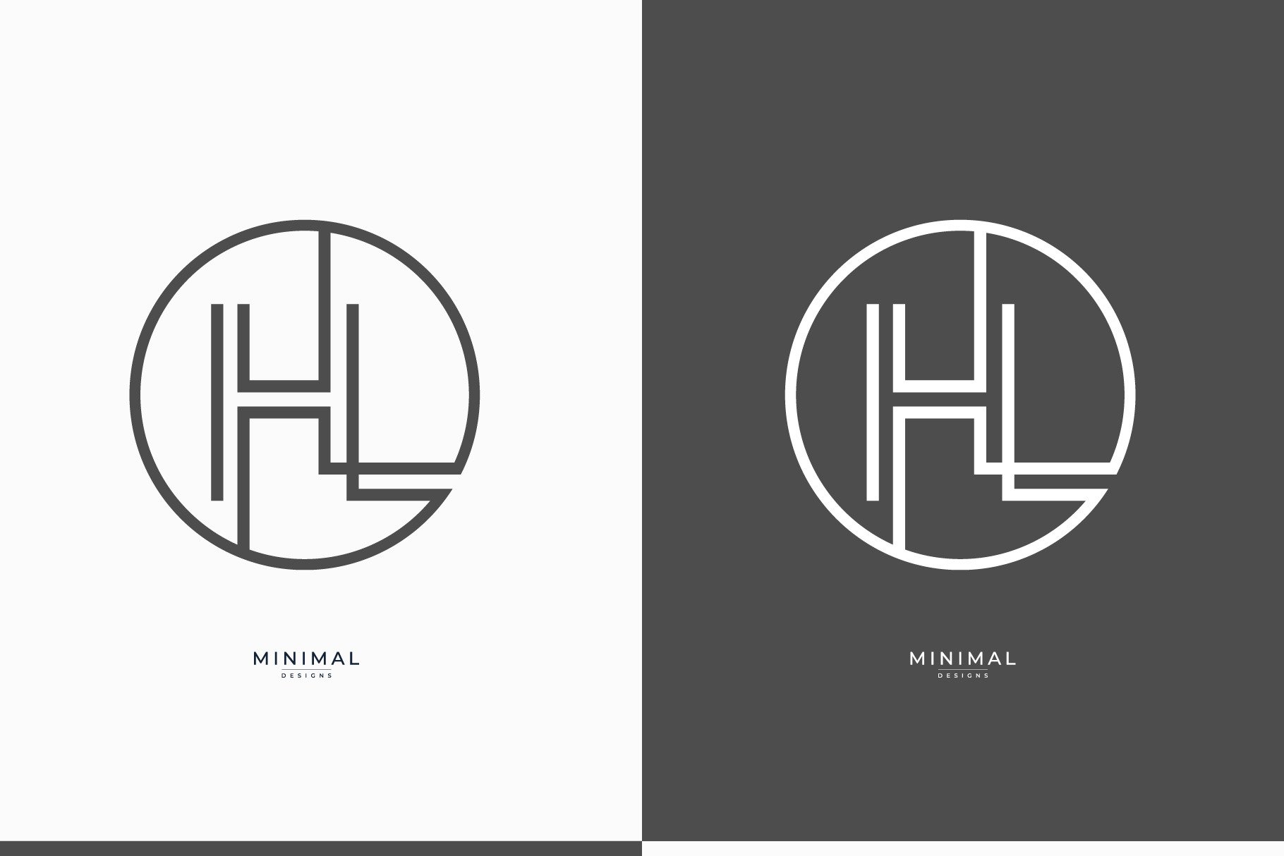 Monogram icon logo HL | Branding & Logo Templates ~ Creative Market