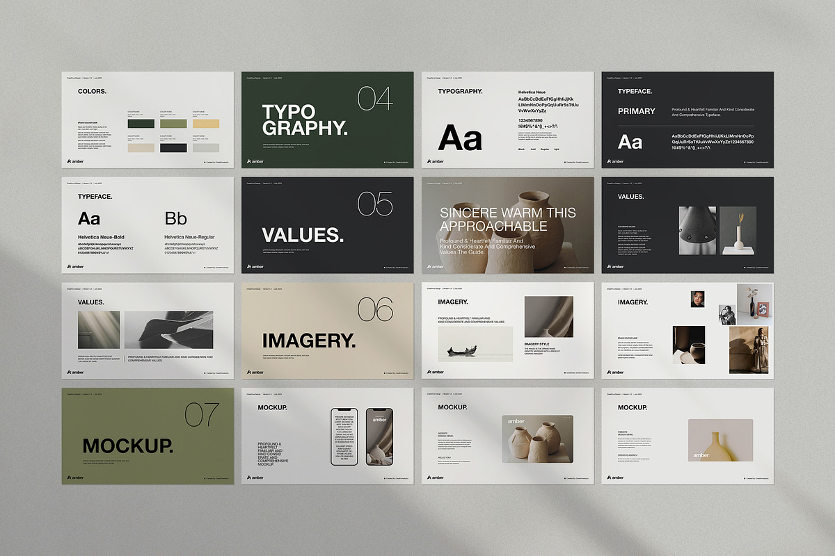 Amber | Brand Guidelines, a Presentation Template by creathrivestudio